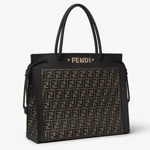 Fendi Magic Shopper Large Ff Embroidered Fabric Shopper